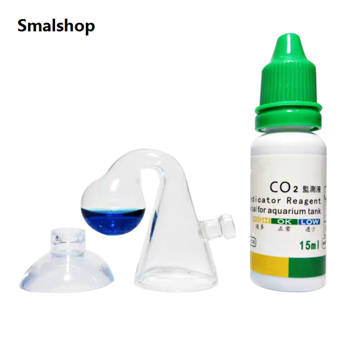 Aquarium CO2 Indicator DIY Fish Tank Glass Liquid Tester Monitor Plants ...