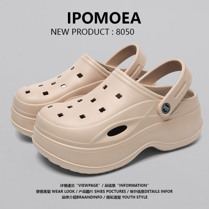 Heel sandals, toe-toe outer Crocs, thick soles and high 2024 new styles ...