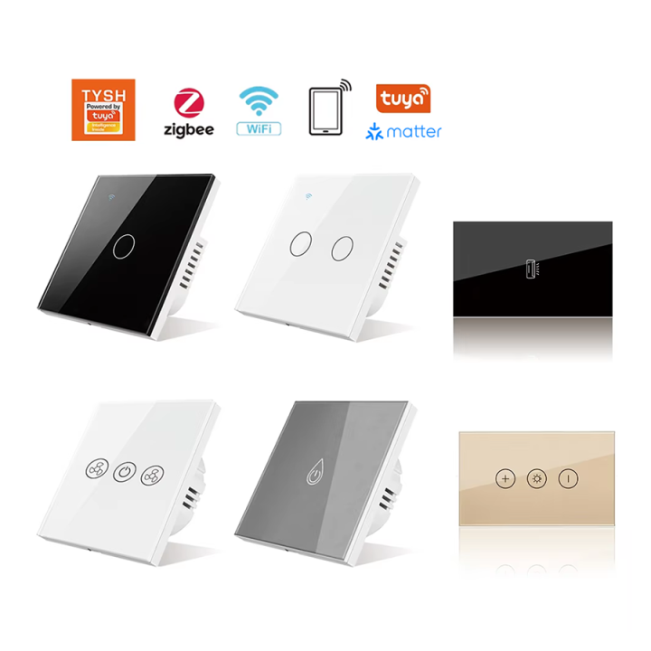 TYSH 1/2/3/4 Gang 1 Way Wireless Remote Control Smart Home Switch ...
