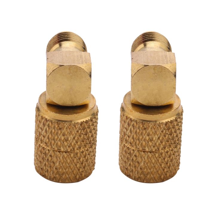 2X M1/4 Sae-F 5/16 Refrigeration Adapter Connector Adaptor for R410A ...