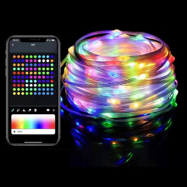 5/10/15/20M RGB Christmas Party Decor Lighting 50/100/150/200 LED ...