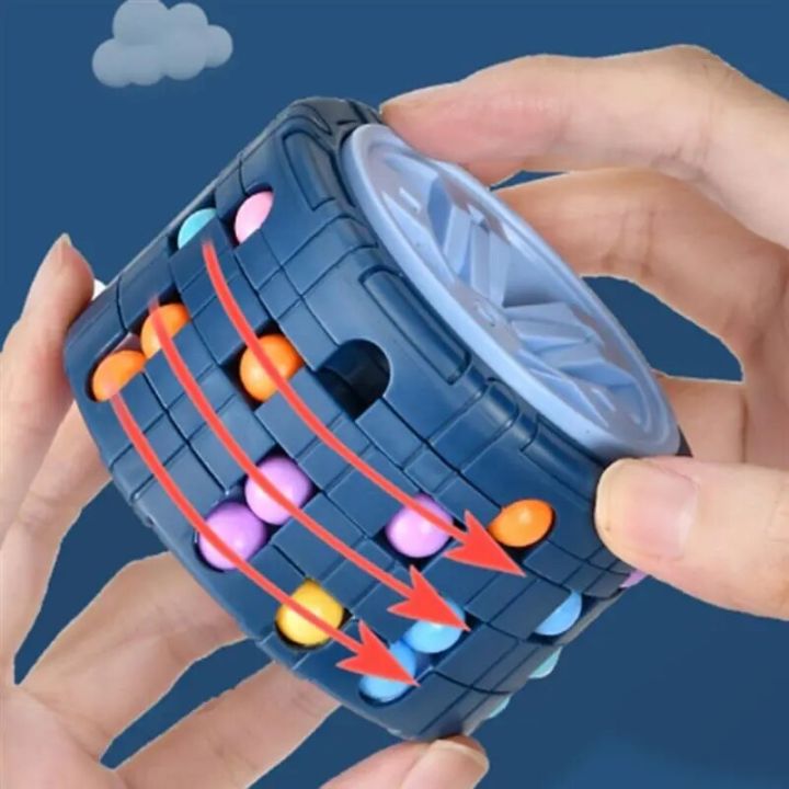 3D Cylinder Cube Toy Magical Bean Gyro Rotate Slide Puzzle Games ...