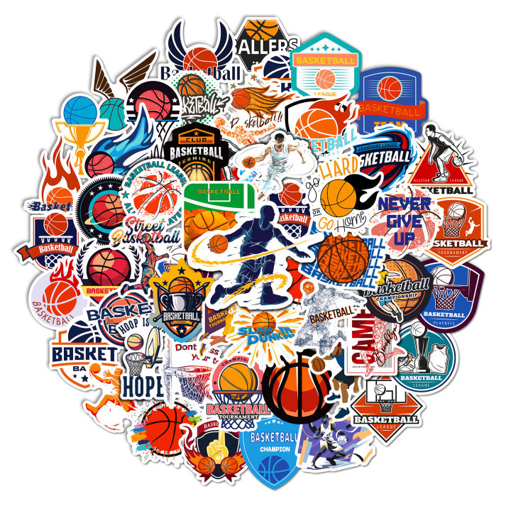 50 Zhang Graffiti Basketball Stickers American New Sports NBA ...