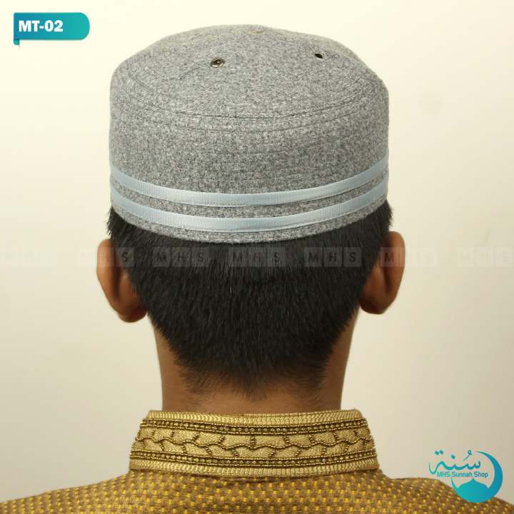 Ash Color Beautiful Design Islamic Items Malay Paiping Prayer Topi For ...