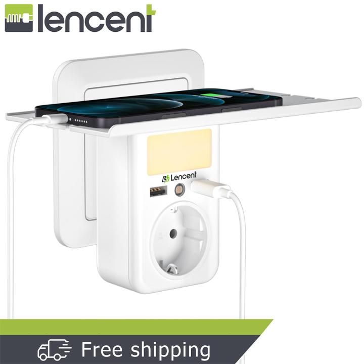 LENCENT Wall Charger USB Socket 4000W Socket Adapter Multiple Plug ...