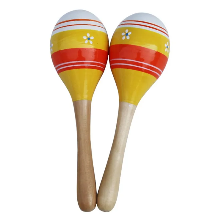 Maracas Hand Percussion Rattles, Wooden Rumba Shaker Musical Instrument ...