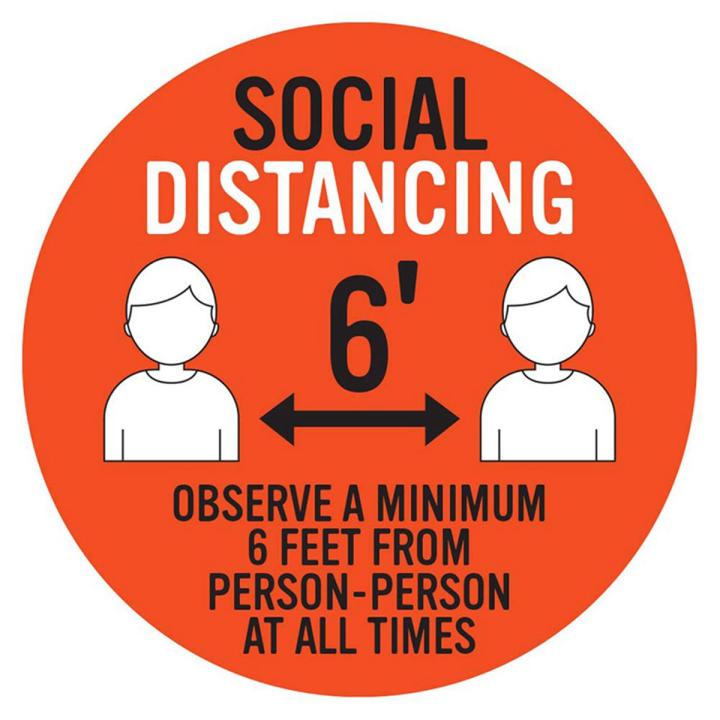 Social Distancing Floor Decal - Safety Floor Sign Marker - Maintain 6 ...