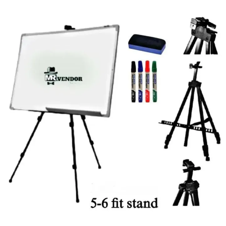 White board and stand marker 4pcs duster 1pcs 18x24 board combo pack ...