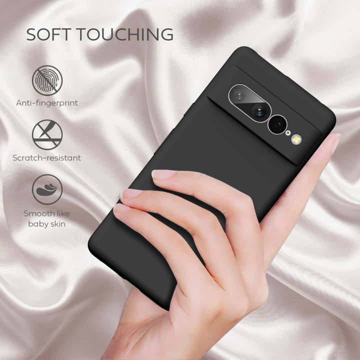 For Goggle Pixel 7 Pro Liquid Silicone Gel Rubber Bumper Case with Soft ...