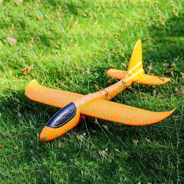 48CM Hand Foam Plane Toys Outdoor Launch Glider Airplane Kids Gift Toy ...