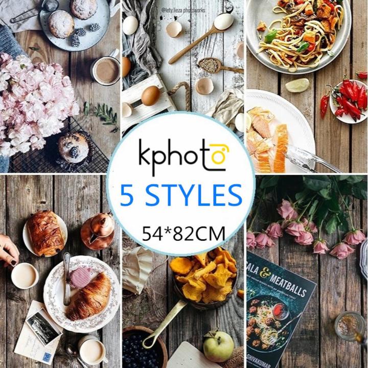 54*82cm or 21 x 32 Inch Lifelike Double Sides Wood Backdrop Paper Wallpaper Food Grain ...