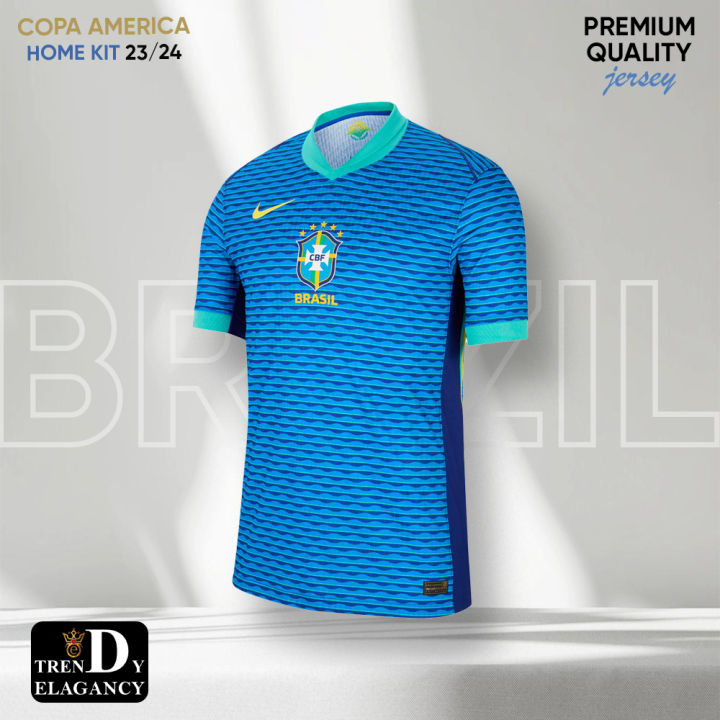 Premium Quality Comfortable Copa America 2024 Brazil Home Kit - Brazil ...