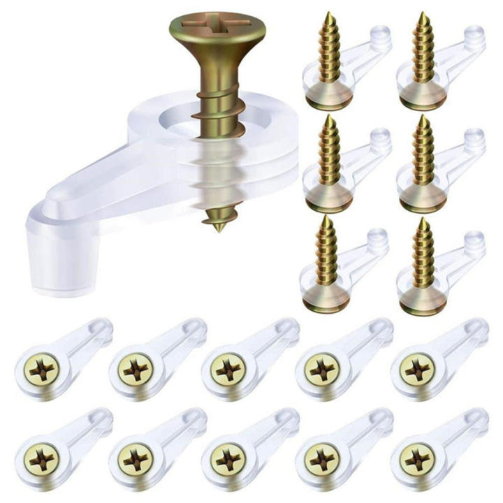 Plastic Glass door retainer clips Secure Transparent with screws ...