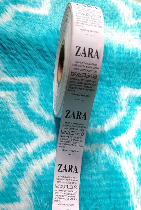 care label (Puma, Zara,H&M,next , blank )200 pcs /1roll | Daraz.com.bd
