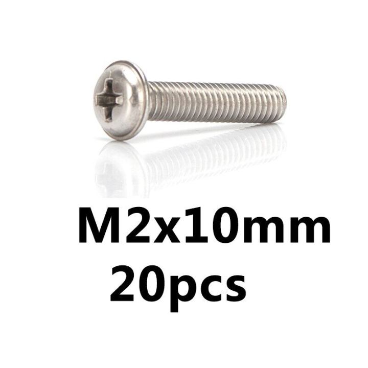 304 Stainless Steel Phillips Round Head Screw M2 M2.5 M3 M4 M5 Button Head Screws with Collar ...
