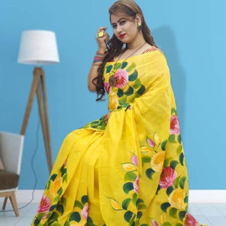 Hand Print Saree New Collection Fashionable Stylish and Comfortable ...