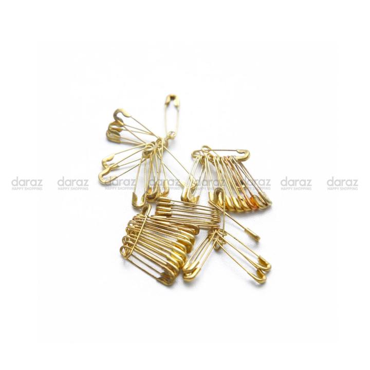 Safety Pin Small Size Golden Color - 180 PCS | Daraz.com.bd