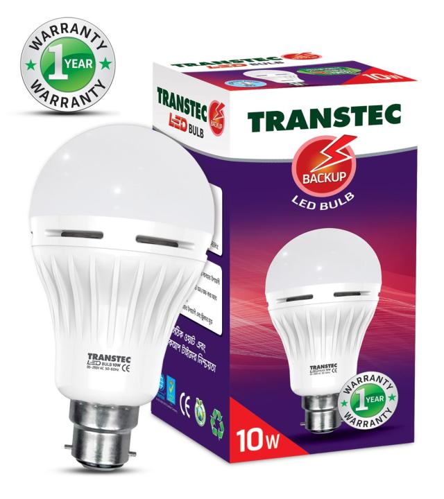 Transtec Smart LED Backup Bulb 10 Watt (E27 - Screw Type) | Daraz.com.bd
