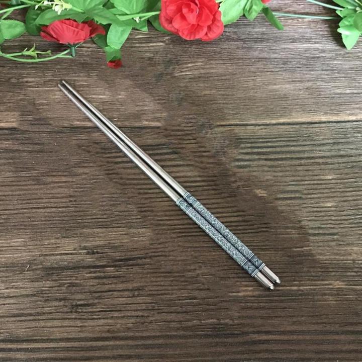1 Pair Stainless Steel Chopstick Food Sticks Portable Reusable ...