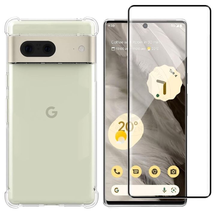 [2in1] Google Pixel 7 Front and Back Combo Pack | Bumper Transparent ...