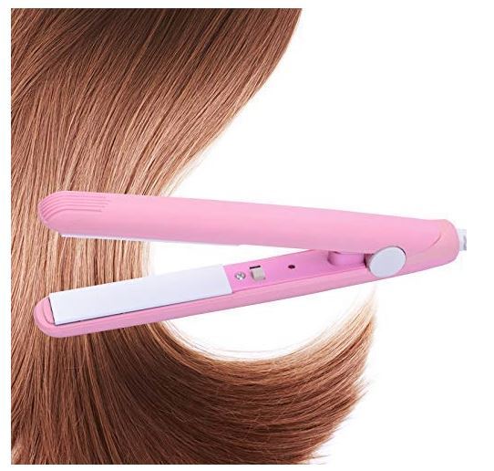 2 In 1 Mini Hair Straightener Hair Curler Portable Hair Flat Iron ...