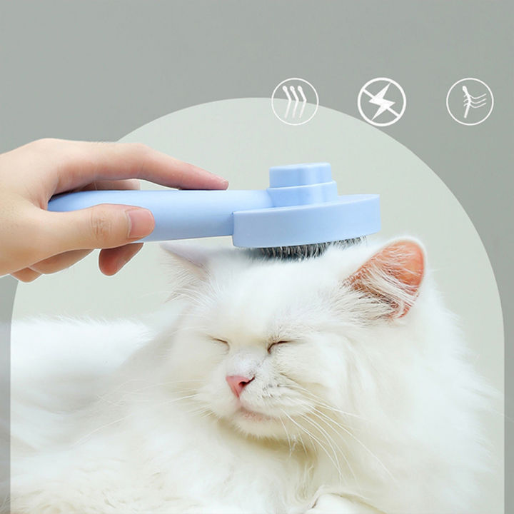 Cat Brush Pet Comb Self Cleaning Slicker Brush Remove Hair Grooming ...