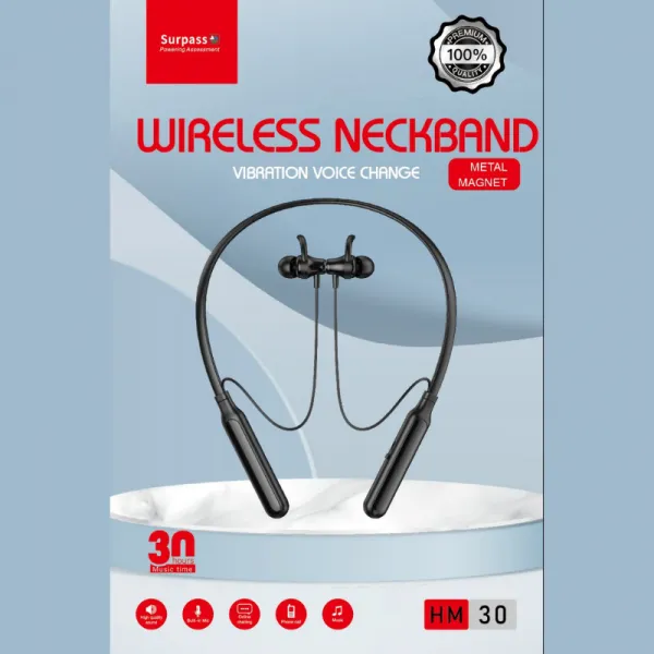 Surpass HM30 Wireless Neckband 30 Hours Playtime - Headphone - Neckband ...