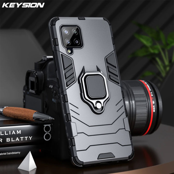 KEYSION Shockproof Case for Samsung A12 A22 A72 A52S 5G A73 A53 A33 A23 A13 Ring Stand Phone ...