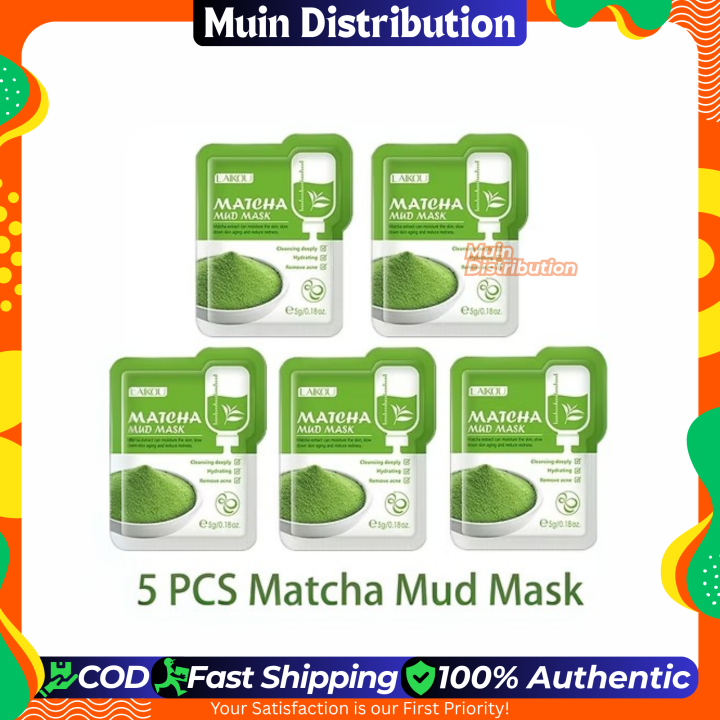 LAIKOU 5pcs Matcha Mud Mask/ Face Pack | Daraz.com.bd