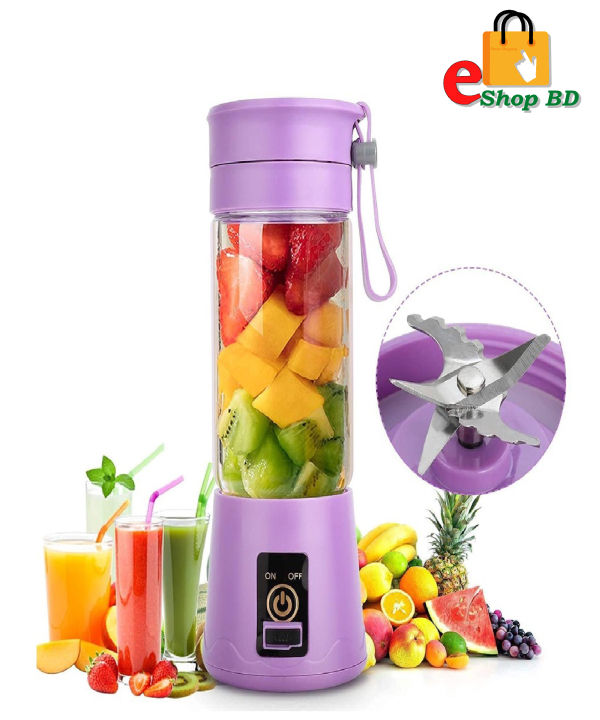 Mini USB Rechargeable Portable Electric Fruit Juicer - Smoothie Maker ...