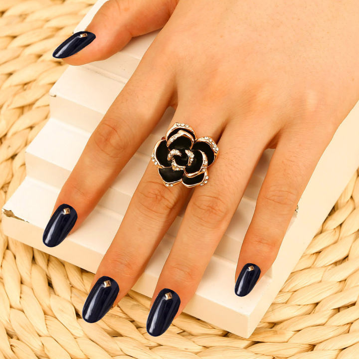 Black Adjustable Rings For Woman | Daraz.com.bd