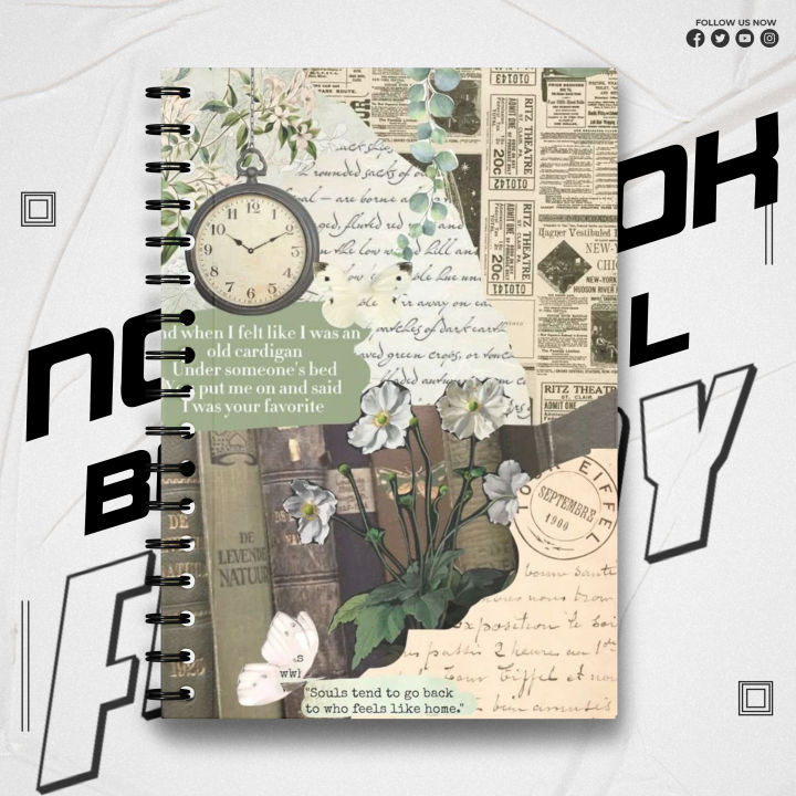 Notebook Aesthetic 90s Vintage Latter Journal Theme Design Edition 2O ...
