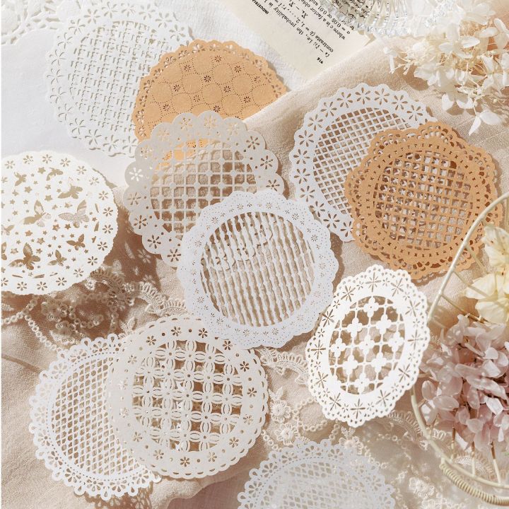 RHS Online 10PCS The Shining Light Series Hollow Lace Material Paper ...