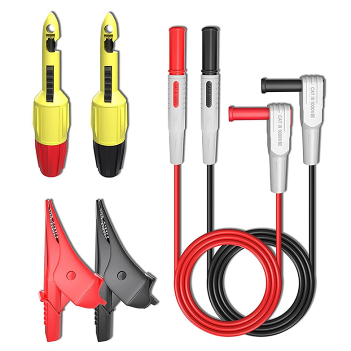 6PCS Multimeter Examination Leads Multimeter Leads with Alligator Clips ...