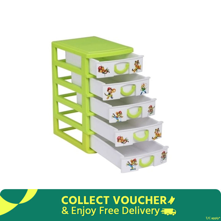 RFL Polypropylene 5 Step Teeny Organizer - Lime Green | Daraz.com.bd