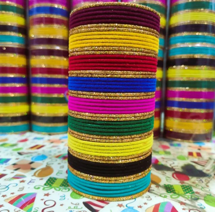 Elegant Velvet Bangles Set -54 Pieces/A Royal Touch to Your Attire ...