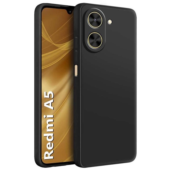 Xiaomi Redmi A5 Silicone Matte Flexible Soft Phone Case - Black - Phone ...