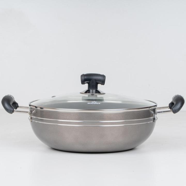 NOAH Nonstick Kadhai / Karai / Pot - 26.5 cm - Grey | Daraz.com.bd