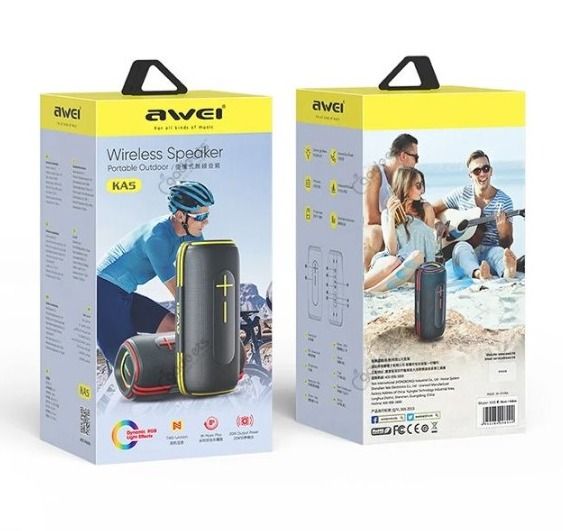 Awei KA5 Portable Bluetooth Speaker 20W High Quality Dual Diaphragm TWS ...
