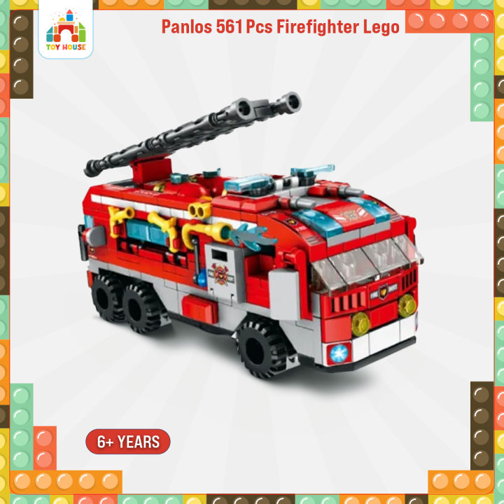 Panlos 561 Pcs Firefighter 12 In 1 City Building Block For Kids 25 Play ...