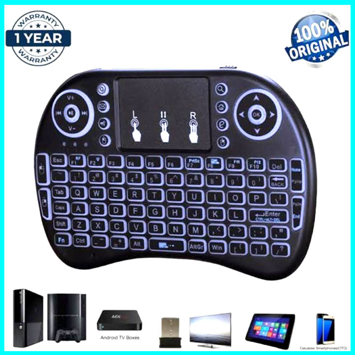i8-B Wireless Backlit Mini Keyboard With Touch-pad RGB Portable Keyboard - Keyboard - Keyboard ...