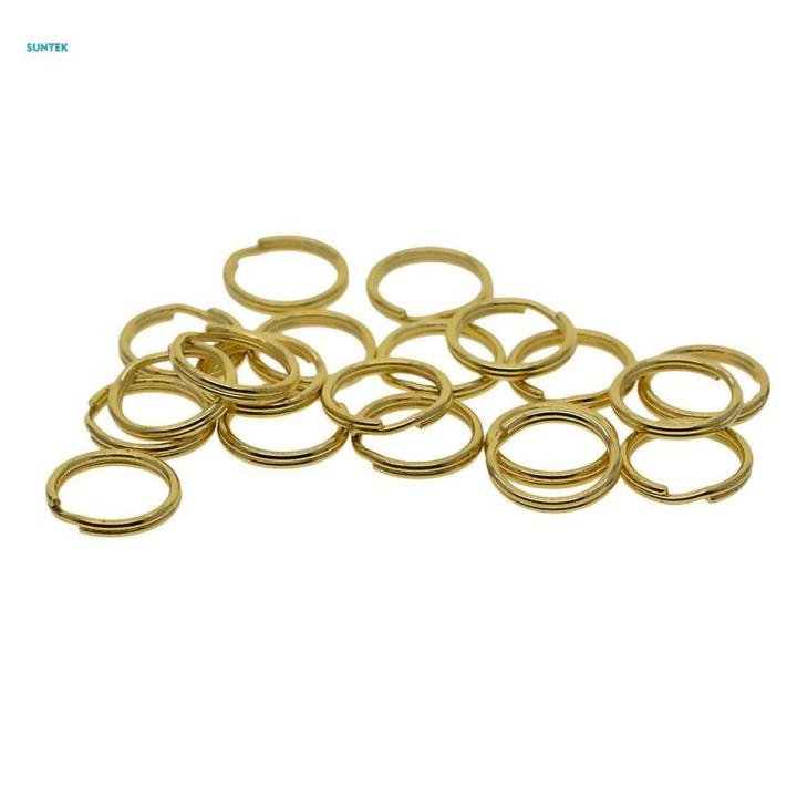 2x20 Pcs Brass Split Key Rings Keys Charms Clasp Loop Findings 15 mm ...