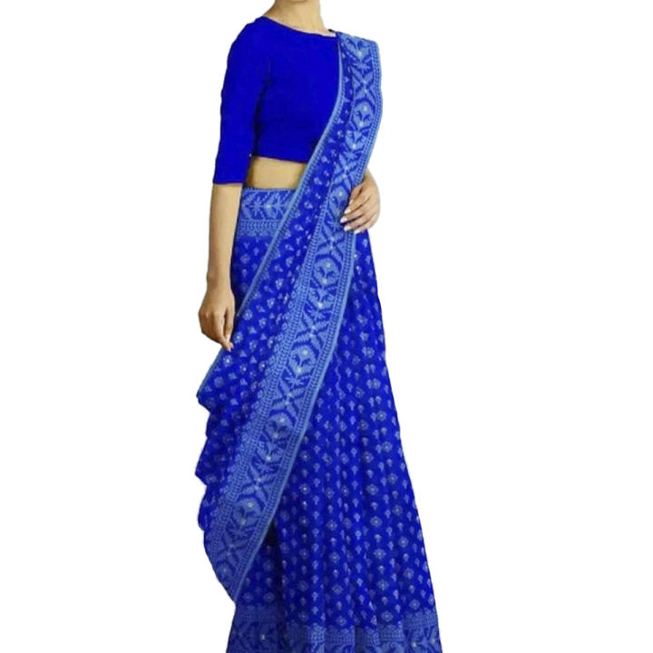 Rich Fabric Traditional Weightless Tangail Jamdani Saree - Elegant ...