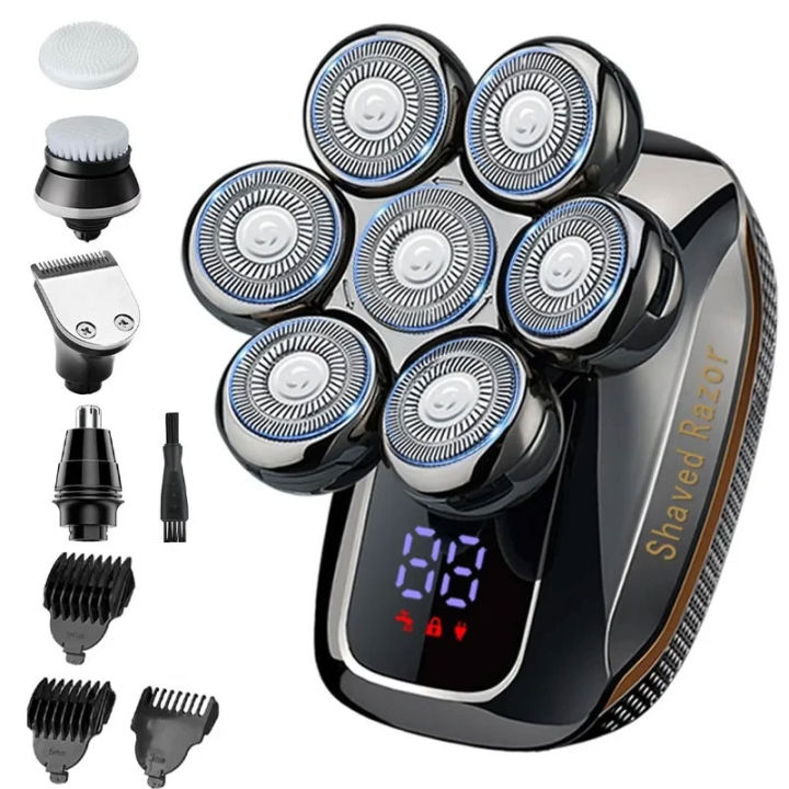 7D Head Shavers for Men 5 in 1 Electric Mens Head Shaver for Bald Men ...
