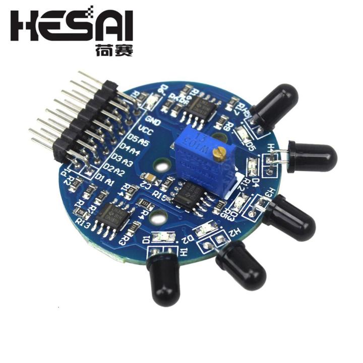 【happy one】Flame Sensor Module 5 Road Digital Analog Signal Dual Output Fire Detection Module ...