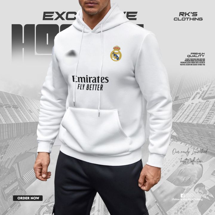 Real Madrid Football Hudi For Men - Premium Hoodies For Men - Real ...