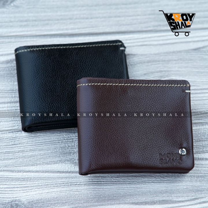 Mont Black Leather Wallet | Daraz.com.bd
