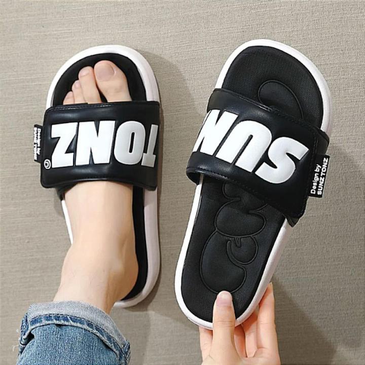 Stylish Black And Yellow Color Slides Slipper SUNZTONZ Light Weight ...