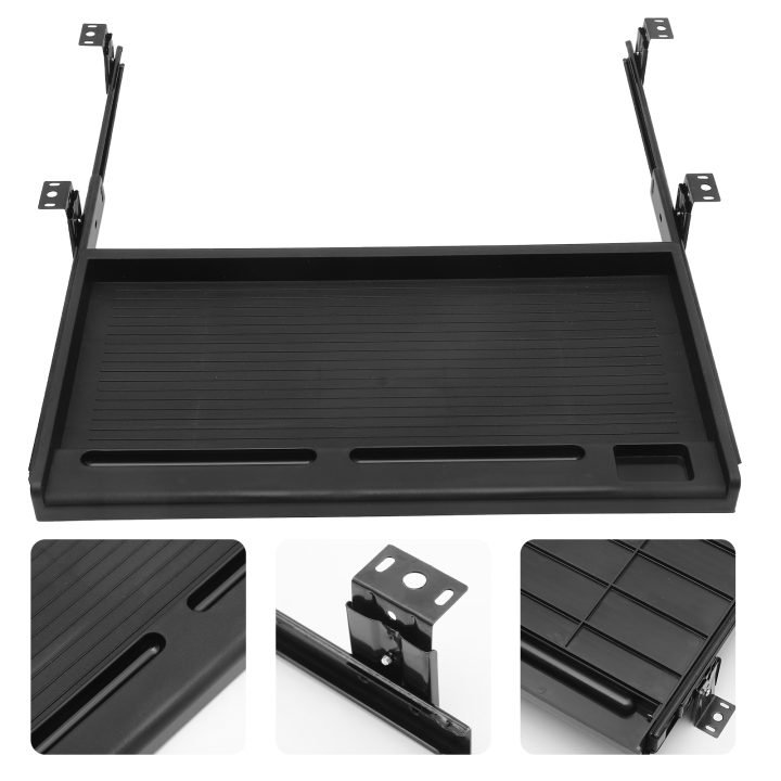 Keyboard Tray Drawer Stand Desk Slide Out Computer Keyboards Bracket ...
