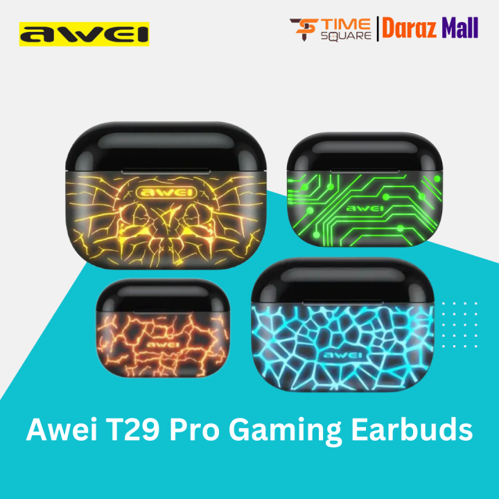 Awei T29 Pro True Wireless Games Earbuds With Dynamic Color Changing ...